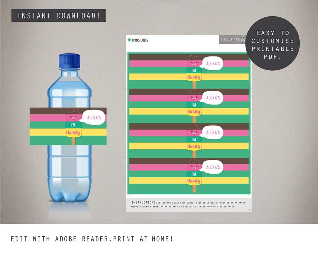 Ice cream Party printables FULL Pack Editable | Collette & Co®