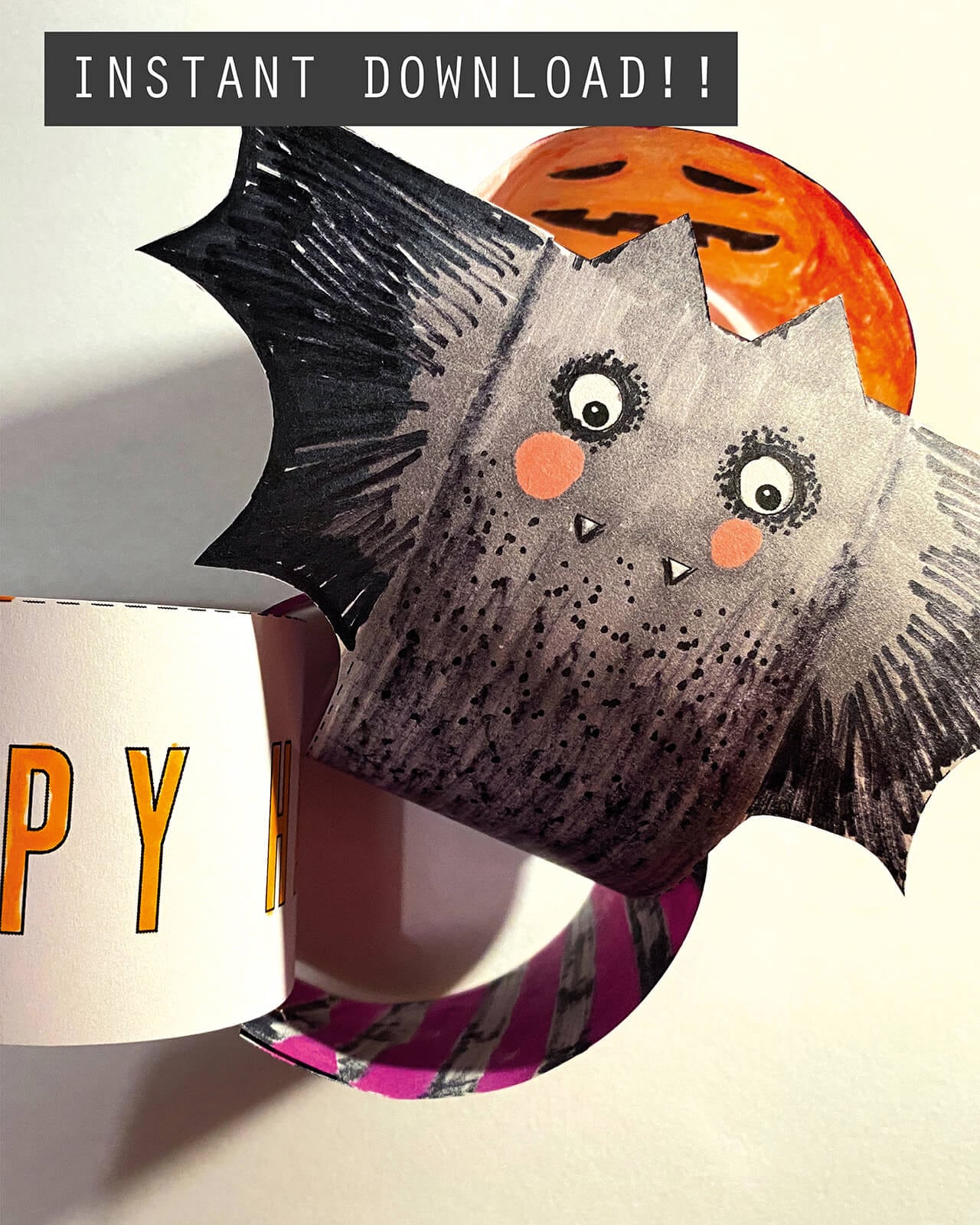 Halloween Paper Chains Printable Collette Co Halloween Paper Chains Printable Collette Co