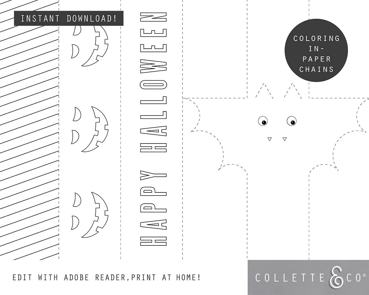 Halloween Paper Chains Printable Collette Co 